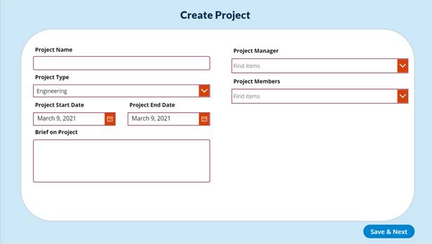 Project Management Application Create Project Using Powerapps And